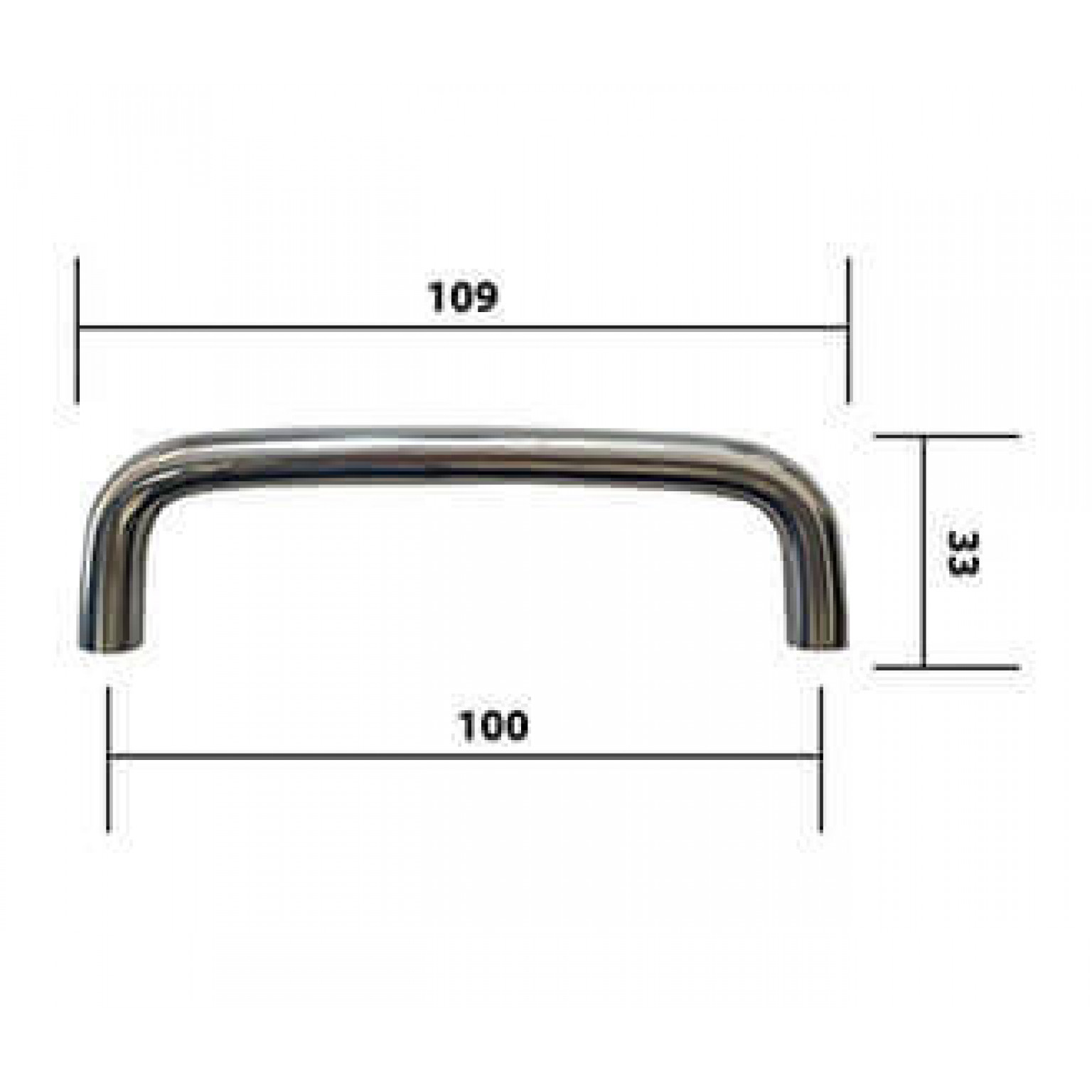 D Pull Handle 100mm - Schutties Fasteners